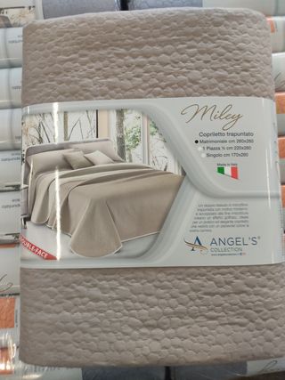 trapuntino leggero tinta unita matrimoniale