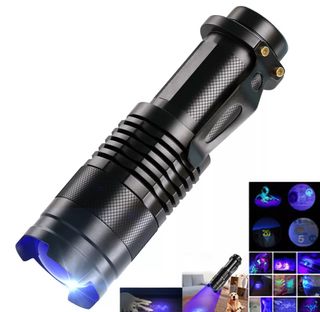 Torcia a raggi UV ultravioletti zoom metallo