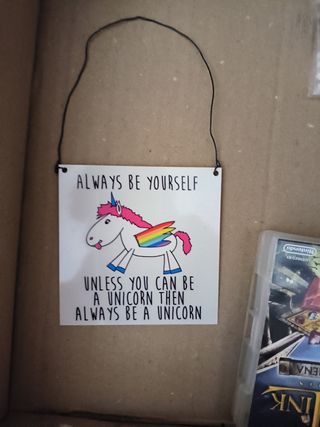 targa decorativa . unicorno