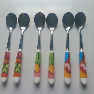 Set di 6 cucchiaini da caffè Campo di cuori Egan