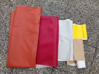 5 campoli tessuto ecopelle vari colori e misure