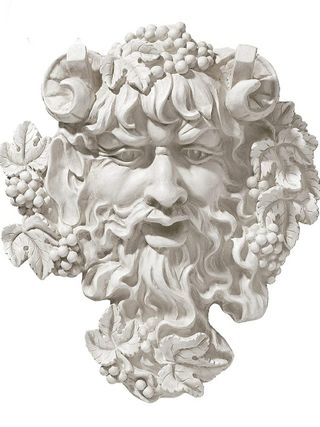 statua scultura da muro bacco arredamento