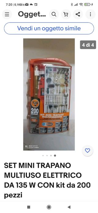 mini trapano PG con set da 200 pz