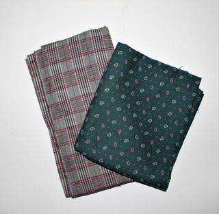 lotto 2 stoffe scampoli nuove tessuto