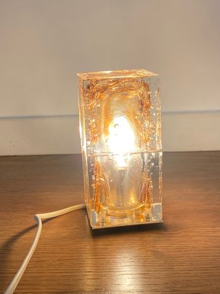 Lampada in vetro anni 70 modernariato