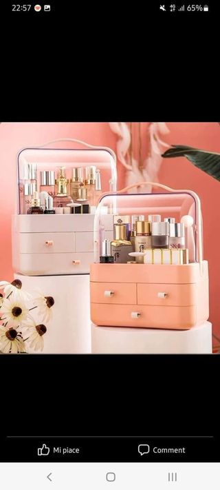 porta trucco a valigetta con cassetti