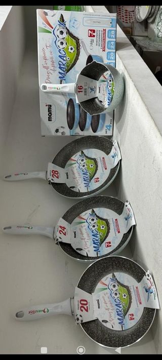 batteria di pentole e padelle 4 pezzi