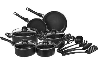 set pentole da 15 pezzi AMAZON BASIC