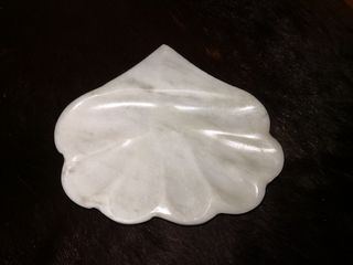 Porta saponetta marmo bianco di Carrara conchiglia