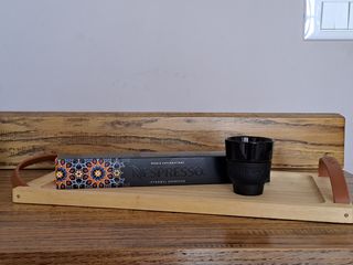 tazzina singola vassoio in legno