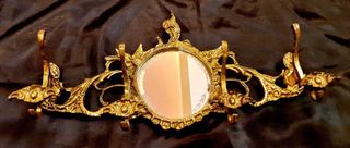 Antico appendiabiti con specchio 44x23cm