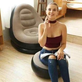 Poltrona Gonfiabile Floccata Cm 116x98x83 con Pogg