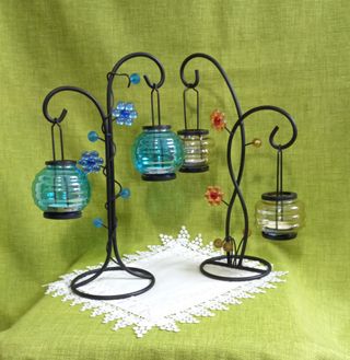 portacandeline in ferro battuto