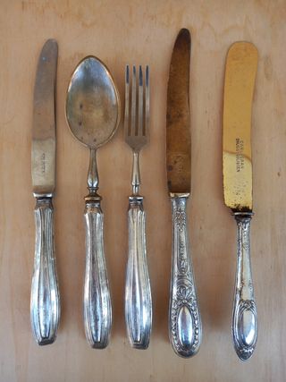 eleganti posate in argento 800