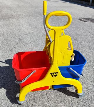 Carrello pulizie pavimenti TTS Nick giallo lt 50