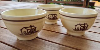 Tre ciotoline Mulino Bianco serie originale 1984