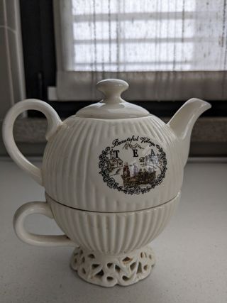 set tazza e teiera vintage