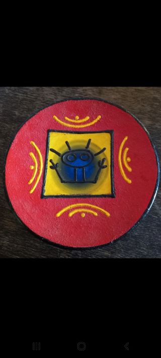 Piatto decorato terracotta