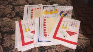 Vintage set di 6 strofinacci