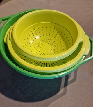 3 scolapasta, diversi dimensioni