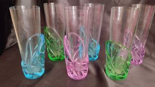 N. 6 bicchieri Cristallo di Murano C. Moretti