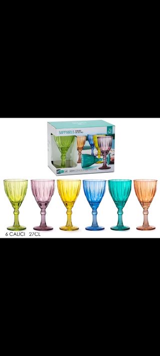 servizio di calici multi color