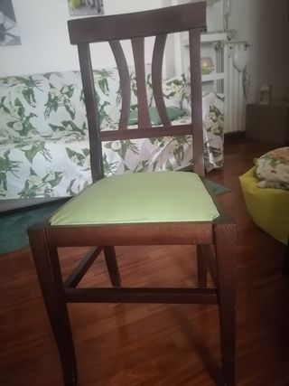 5 sedie in legno arte povera