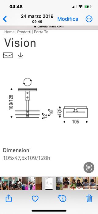 Porta tv di design Cattelan