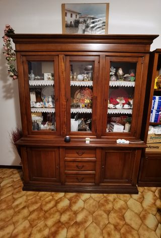 VETRINA IN LEGNO " ARTE POVERA "
