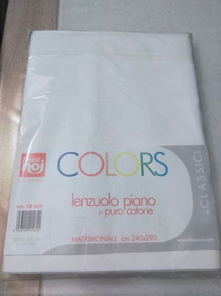 Lenzuolo piano matrimoniale bianco