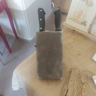 Ceppo in faggio con 8 pezzi