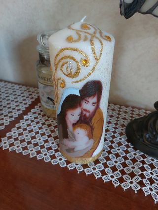 Candela dipinta a mano
