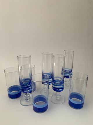 Set of 4 water glasses and 4 wine glasses