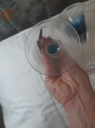 2 bicchieri Murano blu