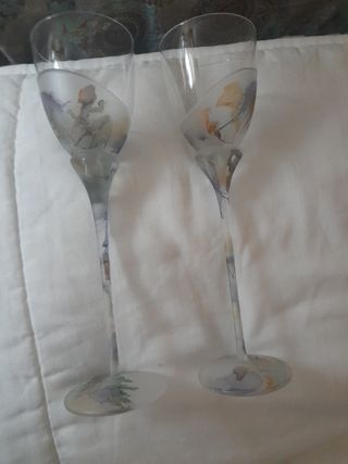 2bicchieri stelo lungo Murano