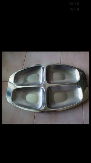 Antipastiera Alessi vintage anni 80 acciaio inox