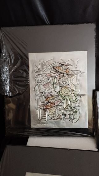 Quadro con lamina argento 925