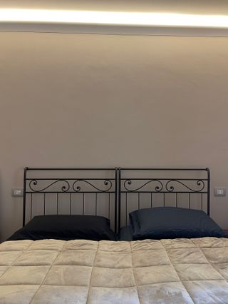 Letto singolo in ferro battuto