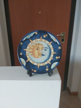 Piatto da arredo sole-luna