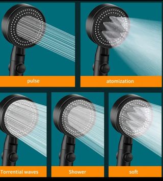 1pc testa doccia ad alta pressionecon 5 modalità