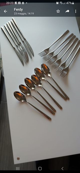 servizio posate in acciaio inossidabile x 6 person
