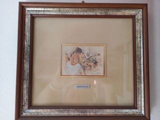 quadretto dipinto su foglia d'argento