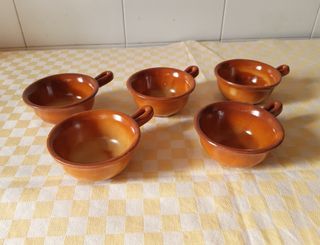 SET 5 ciotole mini pirottini ceramica salse pinzim