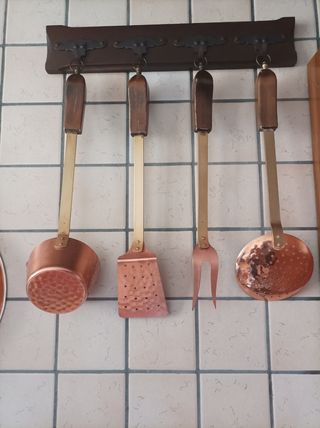 Mestoli rame con porta mestoli