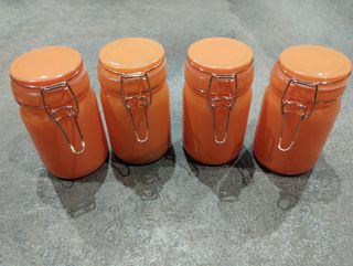 Set 4 Barattoli Porta spezie arancione