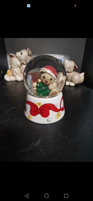 boule de neige Teddy con albero thun