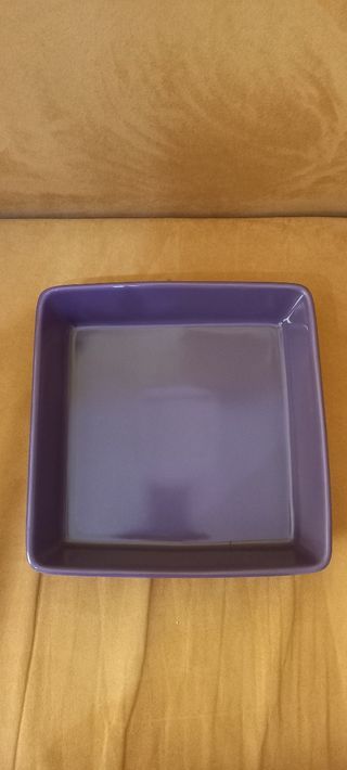 pirofila quadrata ceramica viola