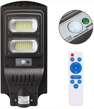 LAMPIONE STRADALE SOLARE 120W SENSORE CREPUSCOLARE