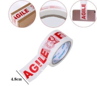 36 ROTOLI DI NASTRO ADESIVO FRAGILE 50 METRI