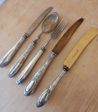 eleganti posate in argento 800